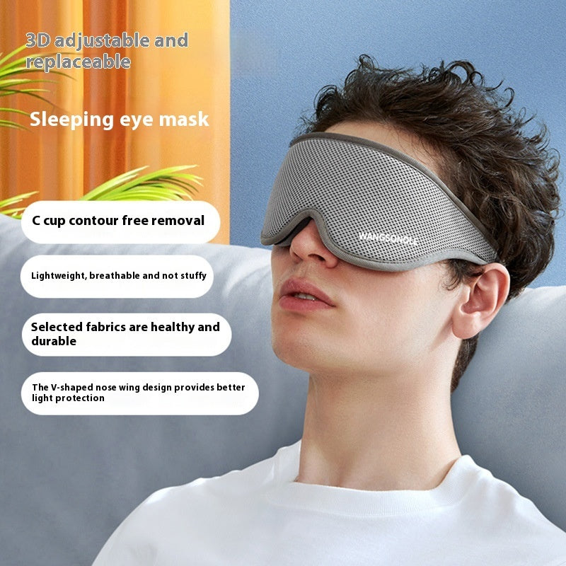 Memory Foam Sleep Eye Mask – Removable Blackout Mask – DreamTech